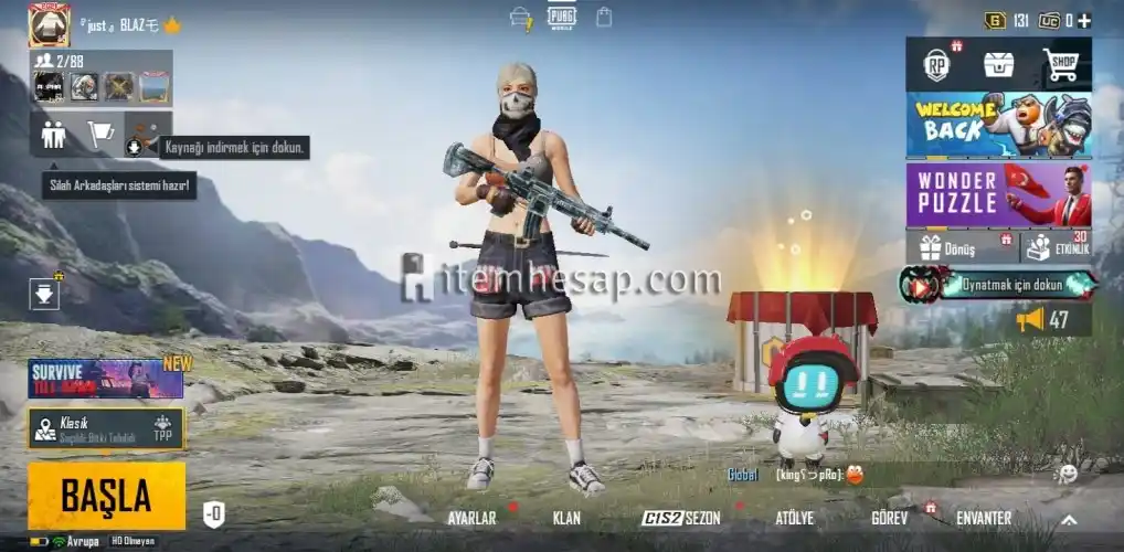 Pubg Mobile M4 buz diyarlı Hesap Satın Al - #4412 | İtemHesap