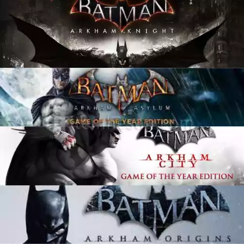 Batman: Arkham Knight + Batman: Arkham Asylum GOTY Edition + Batman: Arkham City GOTY + Batman ...