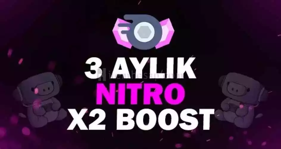 Anlık / 3 Aylık Discord Nitro 2X Boost Satın Al - 22886 | İtemHesap