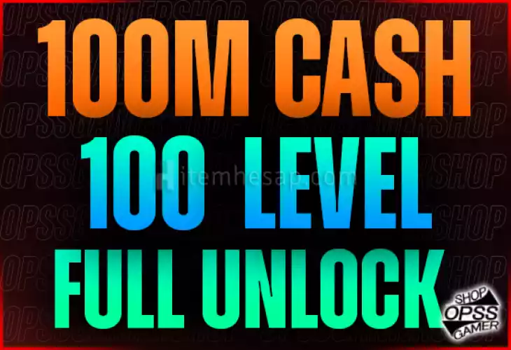 100M Cash + 100 Level + FulL Unlock + Bansız Satın Al - 31027 | İtemHesap